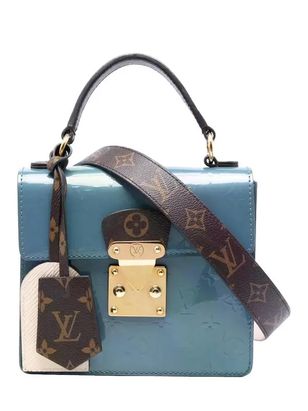 LOUIS VUITTON Monogram Vernis Spring Street Satchel - Blue