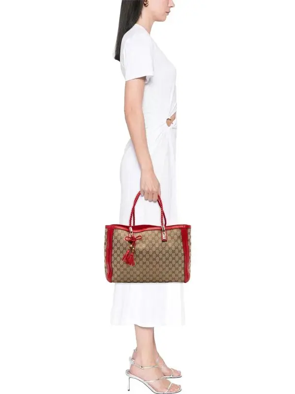 Gucci Gg Canvas Bella Tote Bag - Red