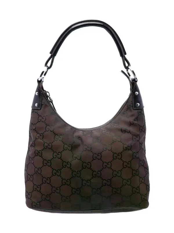 Gucci Gg Nylon Shoulder Bag - Brown