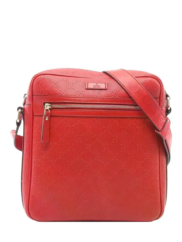 Gucci Diamante Calfskin Crossbody Bag - Red