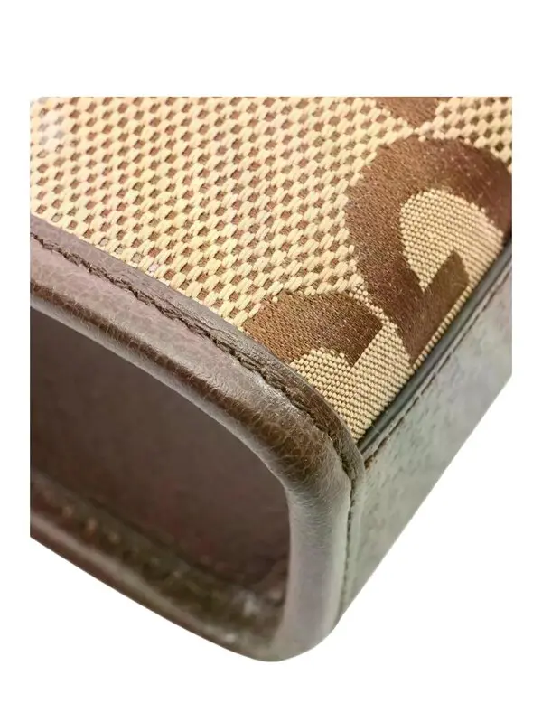 Gucci Mini Jumbo Gg Canvas Web Satchel - Neutrals