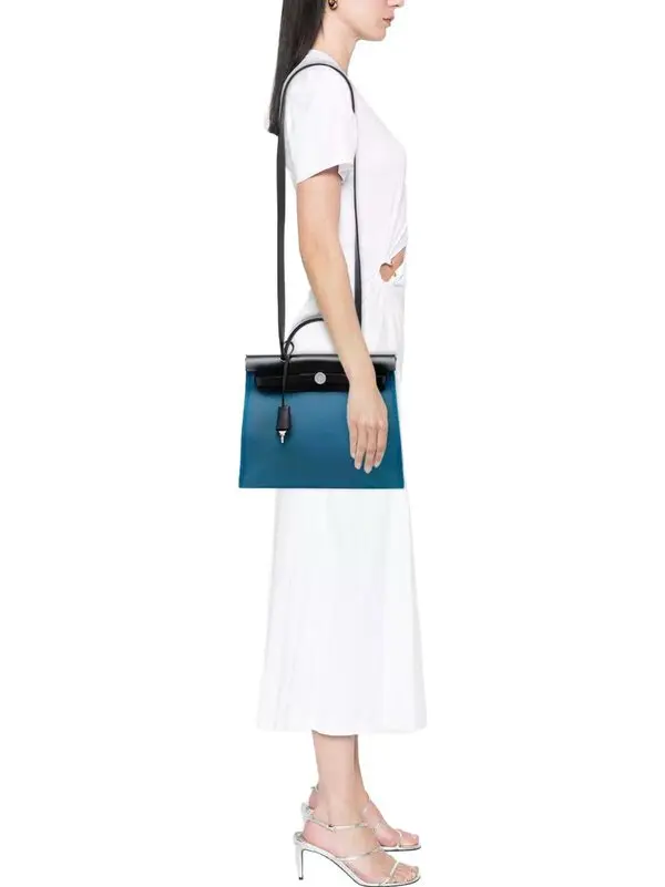 Hermès Toile Herbag Zip 31 Satchel - Black