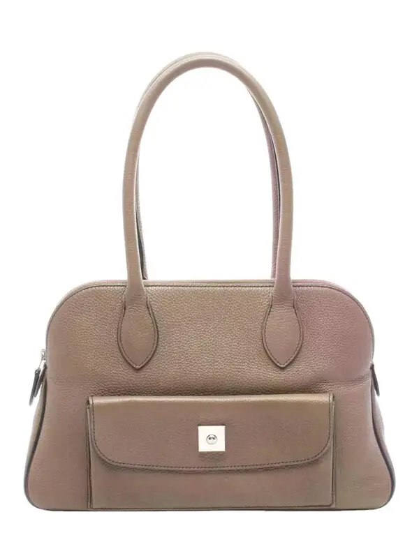 Hermès 2010 Caravans 35 Leather Shoulder Bag - Grey