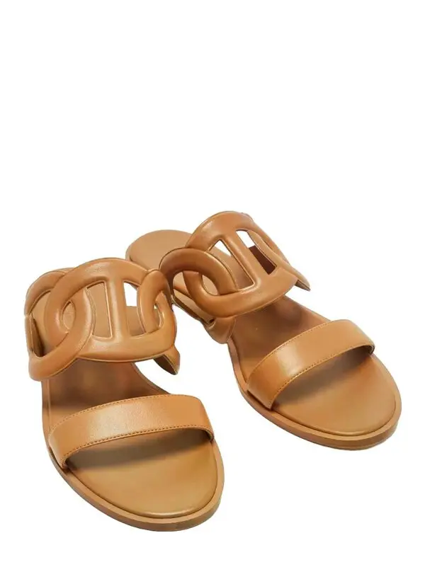 Hermès Lagune Interlocking-link Sandals - Brown