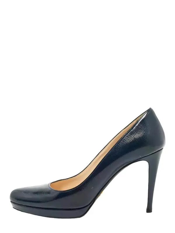 Prada Patent Leather Platform Pumps - Blue