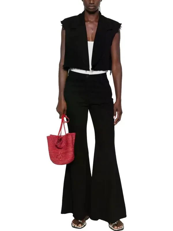 MOUTAKI Flared Trousers - Black