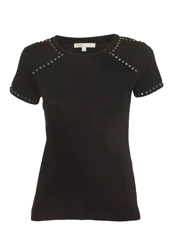 Maje Tity Studded T-shirt - Black