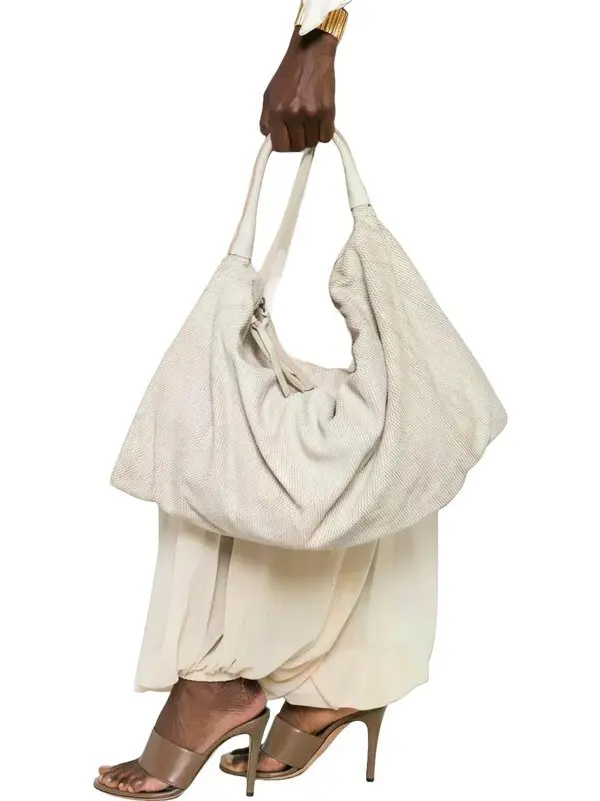 SOMMET Aura Petalino Leather Shoulder Bag - Neutrals