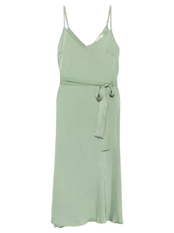 MOUTAKI V-neck Midi Dress - Green