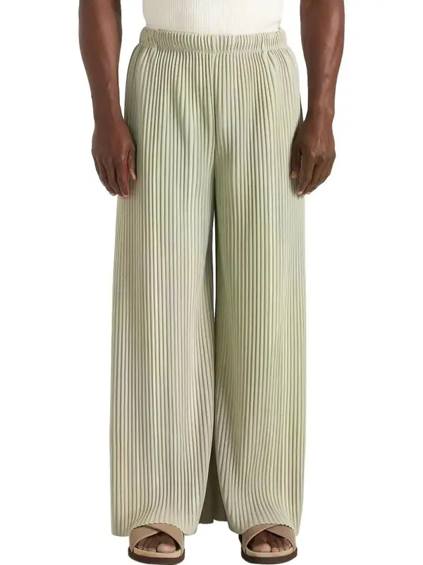 Manière De Voir Jonas Pleated Wide-leg Trousers - Neutrals