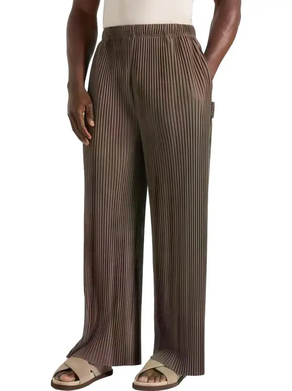 Manière De Voir Pleated Wide-leg Trousers - Brown