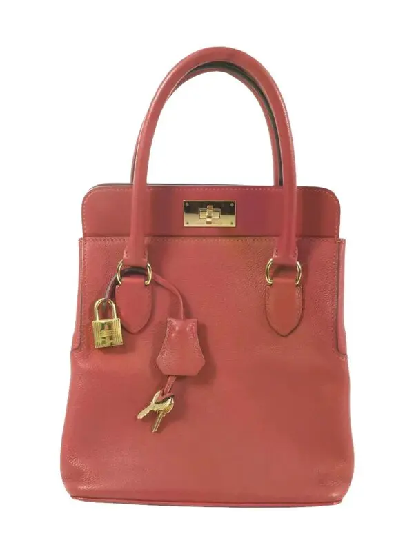 Hermès Toolbox 20 Evercolor Leather Tote Bag - Red