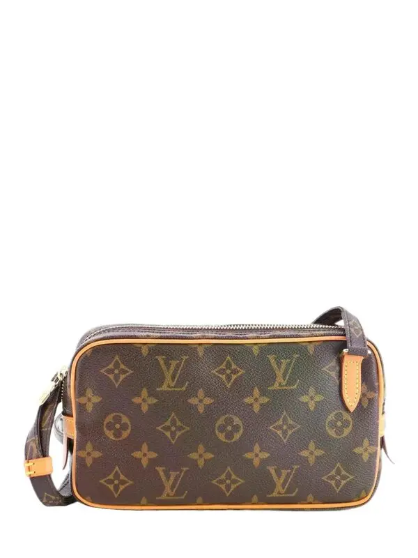 LOUIS VUITTON Pochette Marly Bandouliere Monogram Canvas Crossbody Bag - Brown
