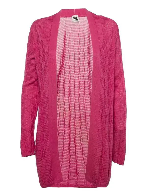 Missoni Long-sleeved Textured Cardigan - Pink