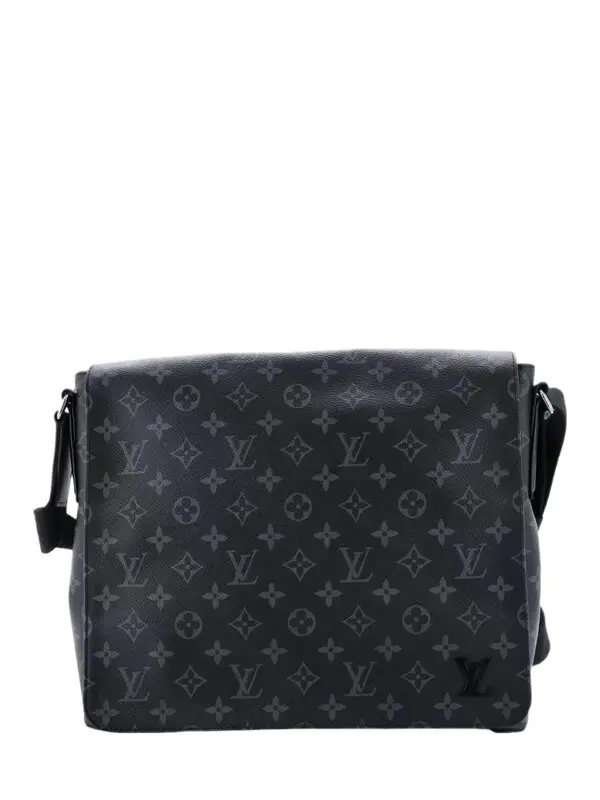 LOUIS VUITTON Monogram Eclipse Canvas Mm Messenger Bag - Black
