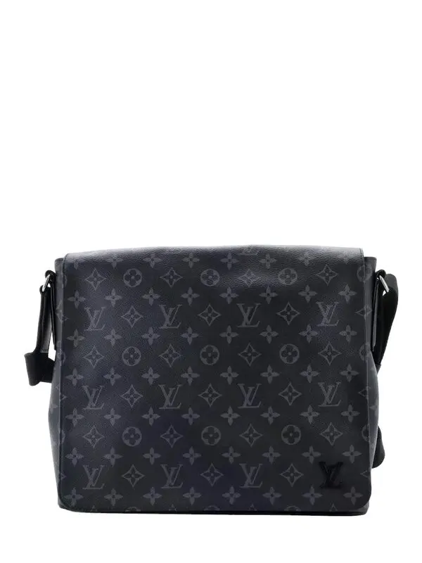 LOUIS VUITTON Monogram Eclipse Canvas Mm Messenger Bag - Black