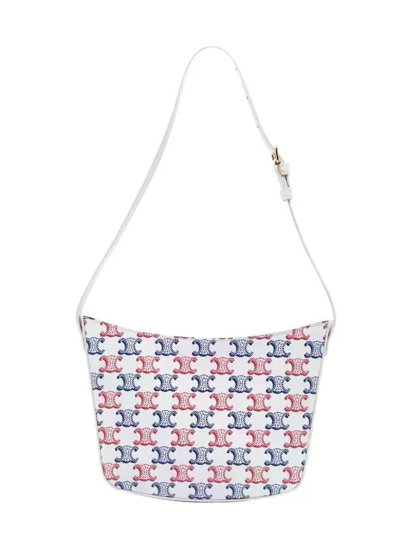 Celine Medium Triomphe Croc Effect Shoulder Bag - Multicolour