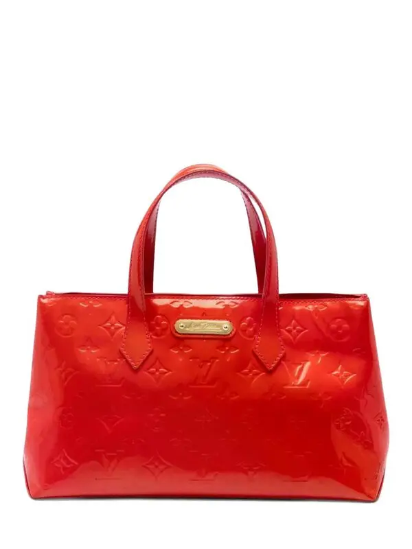 LOUIS VUITTON Monogram Vernis Wilshire Pm Handbag - Red