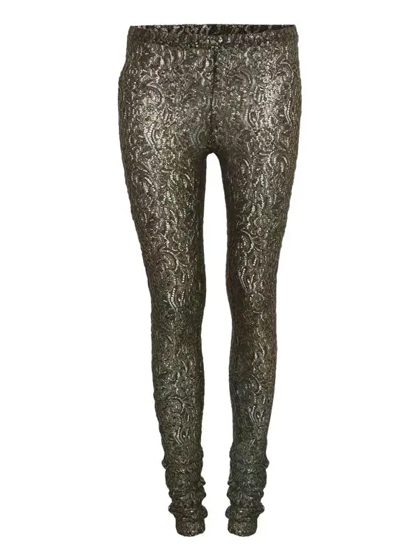 Just Cavalli Laced Straight-leg Trousers - Silver