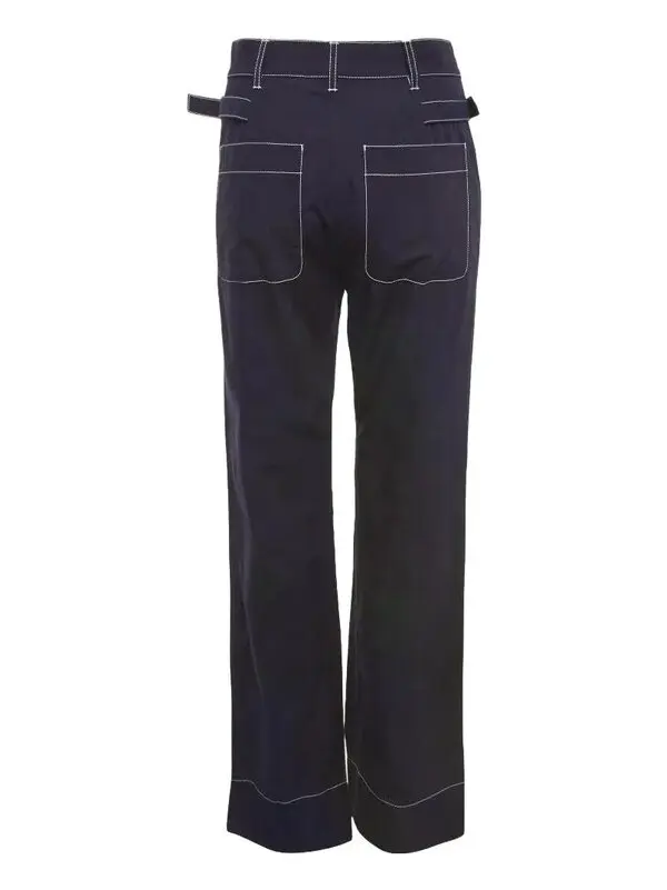 LOUIS VUITTON Cotton Contrast Stitch Trousers - Blue