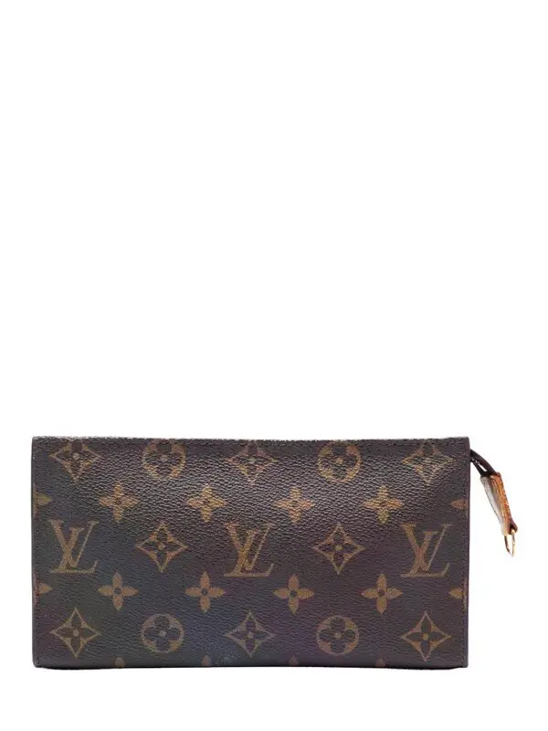 LOUIS VUITTON Monogram Canvas Bucket Gm Pouch - Brown