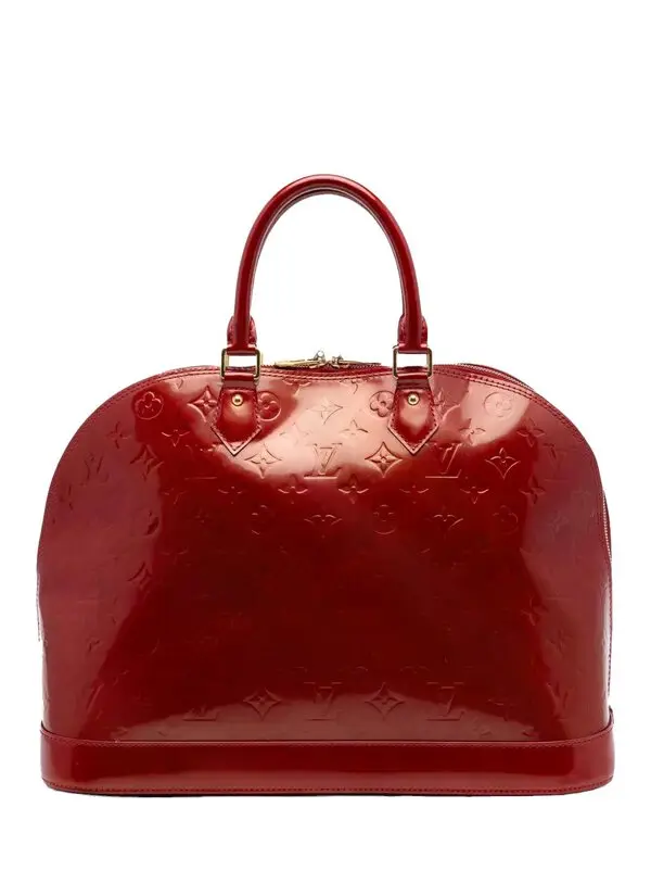 LOUIS VUITTON Monogram Vernis Alma Gm Handbag - Red