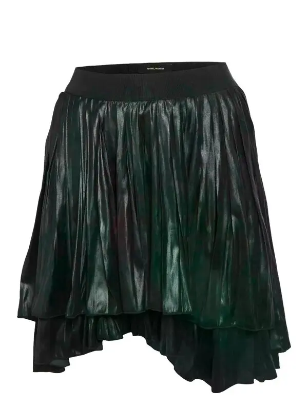 ISABEL MARANT VINTAGE Tiered Asymmetric Skirt - Black