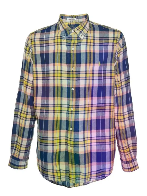Polo Ralph Lauren Plaid-pattern Button-down Cotton Shirt - Blue