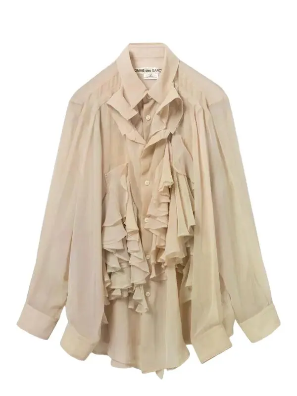 Comme Des Garçons Ruffled Blouse - Neutrals