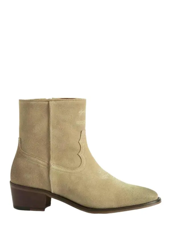 Zadig&Voltaire Tex Low Suede Ankle Boots - Neutrals