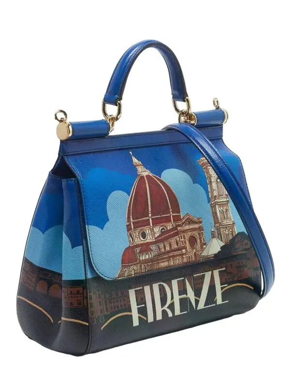 Dolce & Gabbana Medium Miss Sicily Leather Tote Bag - Blue