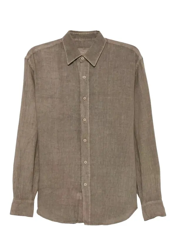 COSTUMEIN Andrea Long-sleeve Buttoned Shirt - Brown