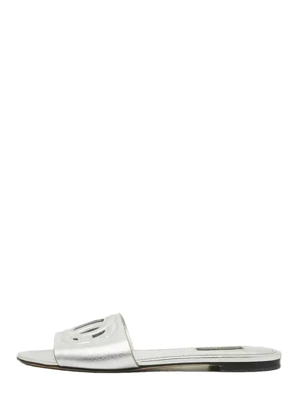 Dolce & Gabbana Tone Dg Logo Slides - Silver