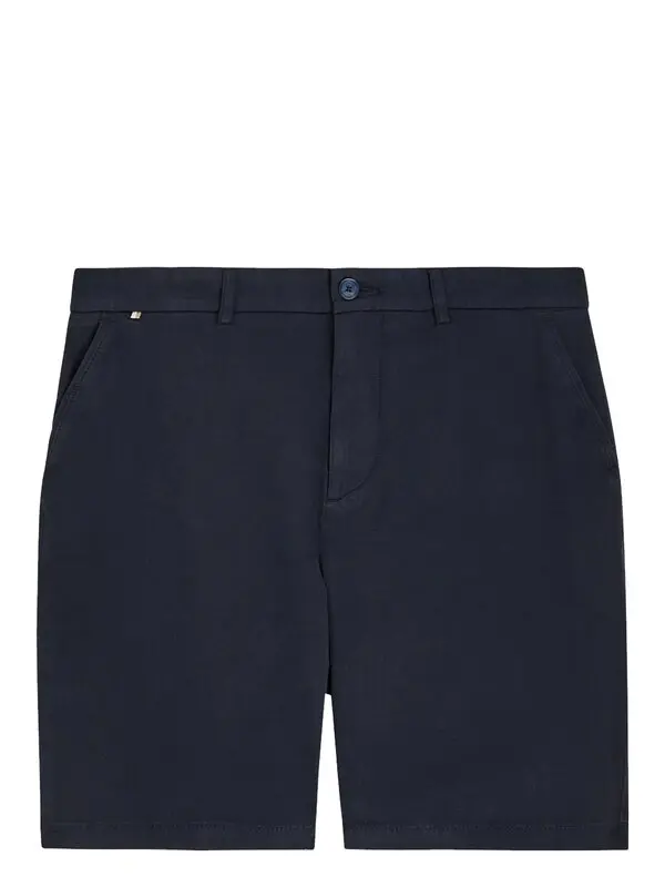 BOSS Kane Stretch-cotton Shorts - Dark Blue