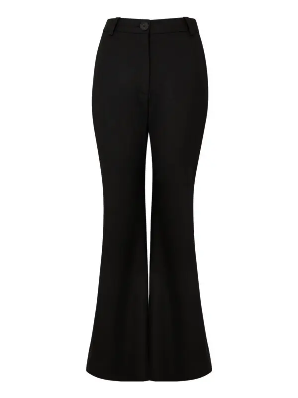 BY MALENE BIRGER Flared-leg Woven Trousers - Black