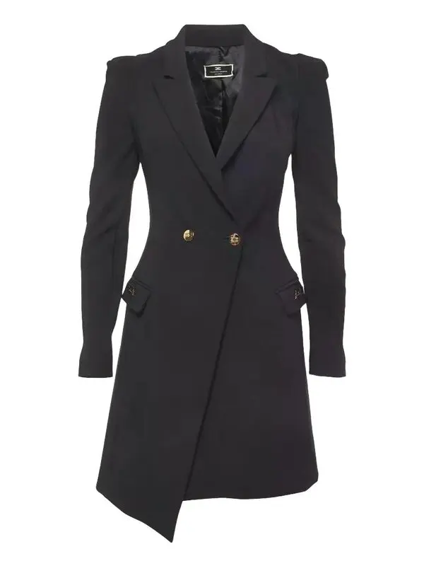 Elisabetta Franchi Double-breasted Blazer Dress - Black