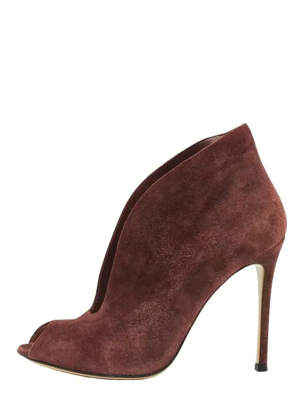 GIANVITO ROSSI Vamp Peep-toe Ankle Boots - Brown