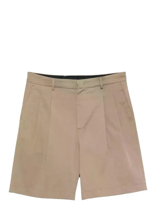 LOW BRAND Tailored Shorts With Belt Loops - Neutrals