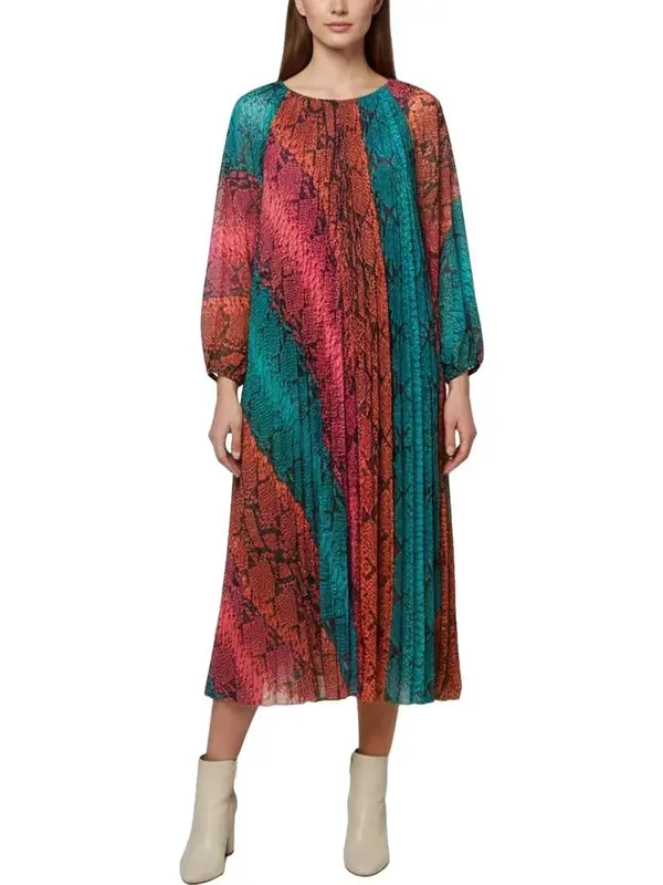Escada Dansion Snakeskin-print Maxi Dress - Red