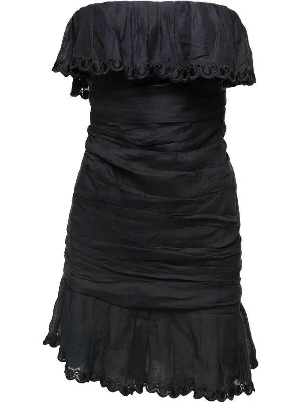 Isabel Marant Étoile Off-the-shoulder Pleated Dress - Black