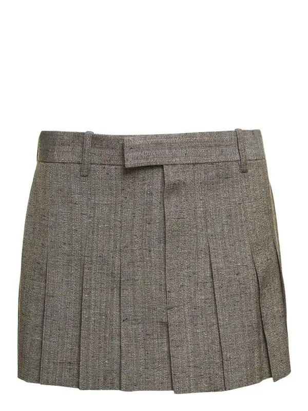 Bottega Veneta Mini Pleated Skirt - No