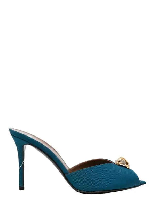 GIUSEPPE ZANOTTI Intriigo Embellished Leather Mules - Multicolor