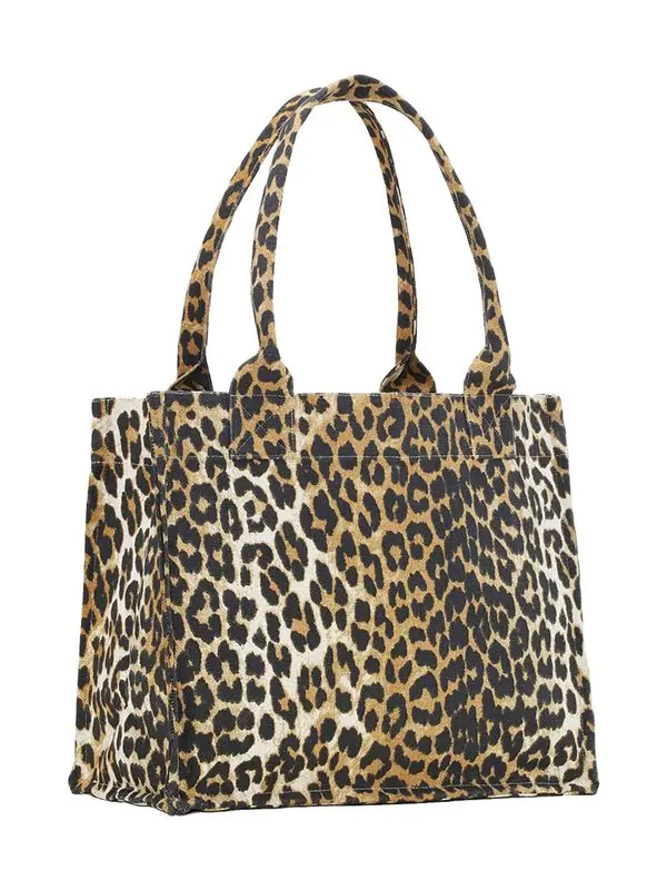 GANNI Large Cotton Tote Bag - Multicolor