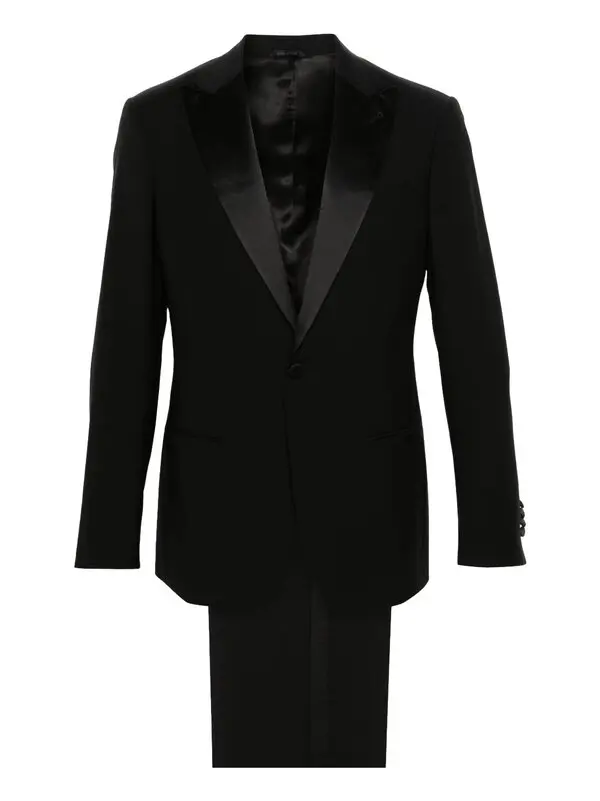 Giorgio Armani Slim Fit Wool Tuxedo Suit - Multicolor