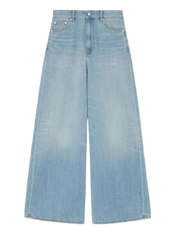 GANNI Cotton Denim Jeans - Multicolor