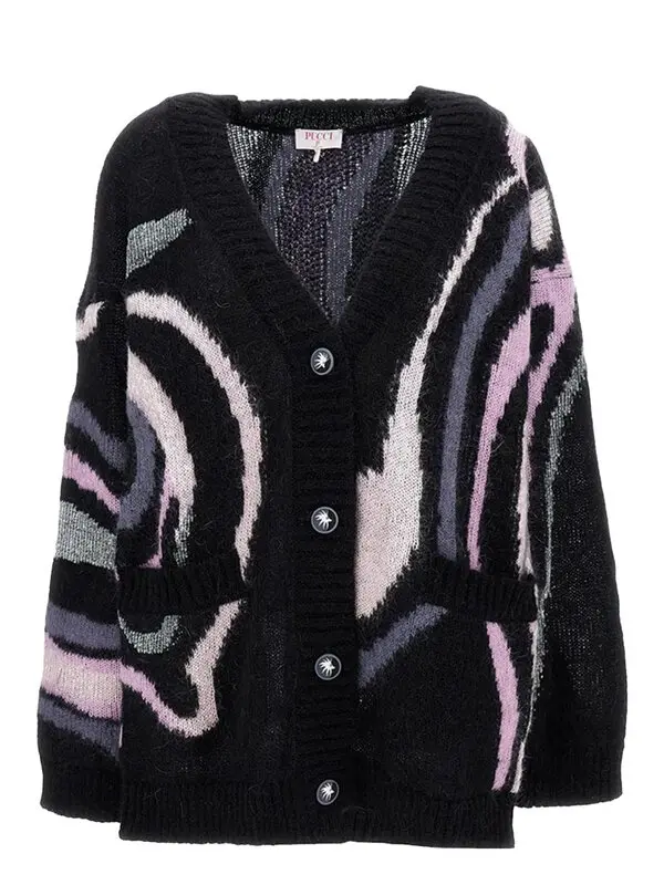 Emilio Pucci Patterned V-neck Cardigan - Multicolor