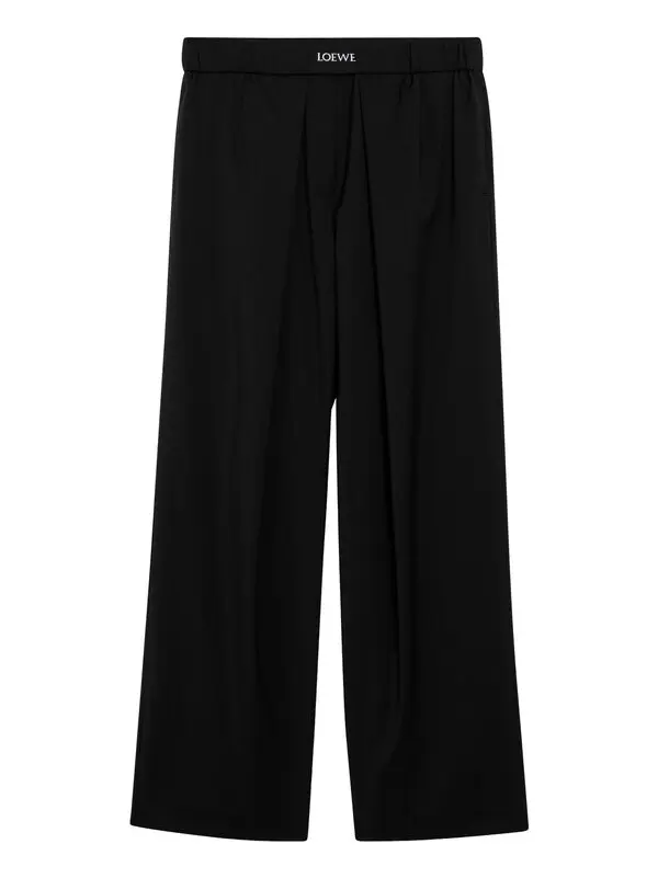 Loewe Elasticated Wool Trousers - Black