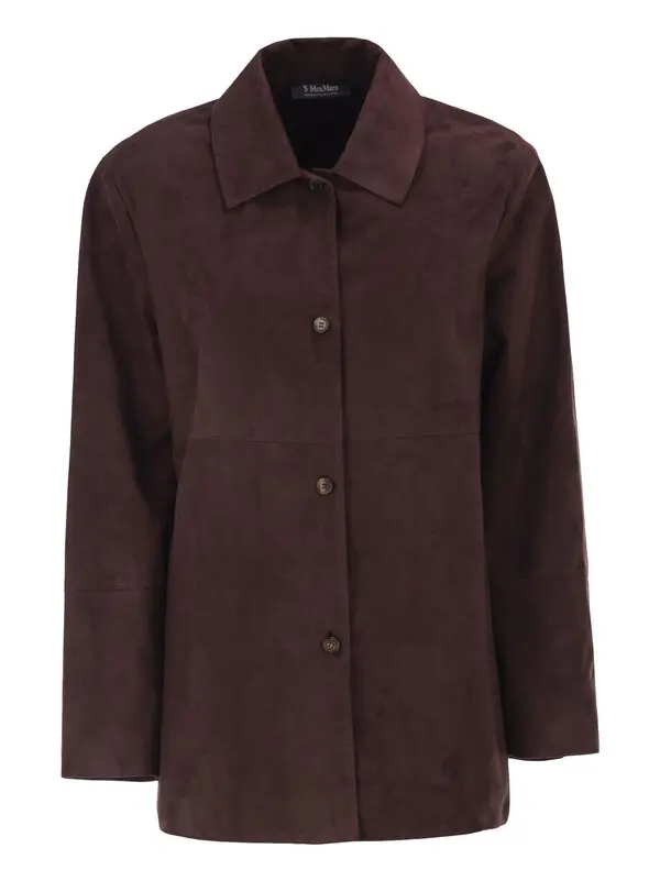 Max Mara Suede Shirt With Silk Lining - Multicolor