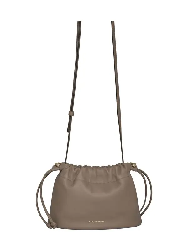 Strathberry Charlotte Drawstring Bucket Bag - Grey