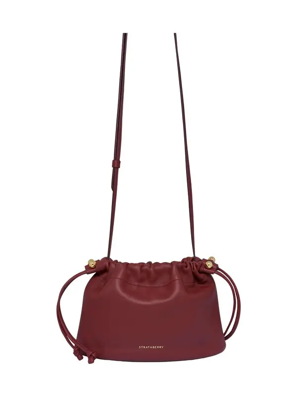 Strathberry Charlotte Drawstring Bucket Bag - Red